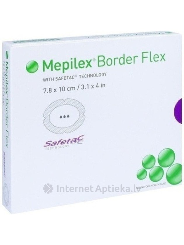 Mepilex Border Flex Oval 7.8 x 10 cm, 5 gb.