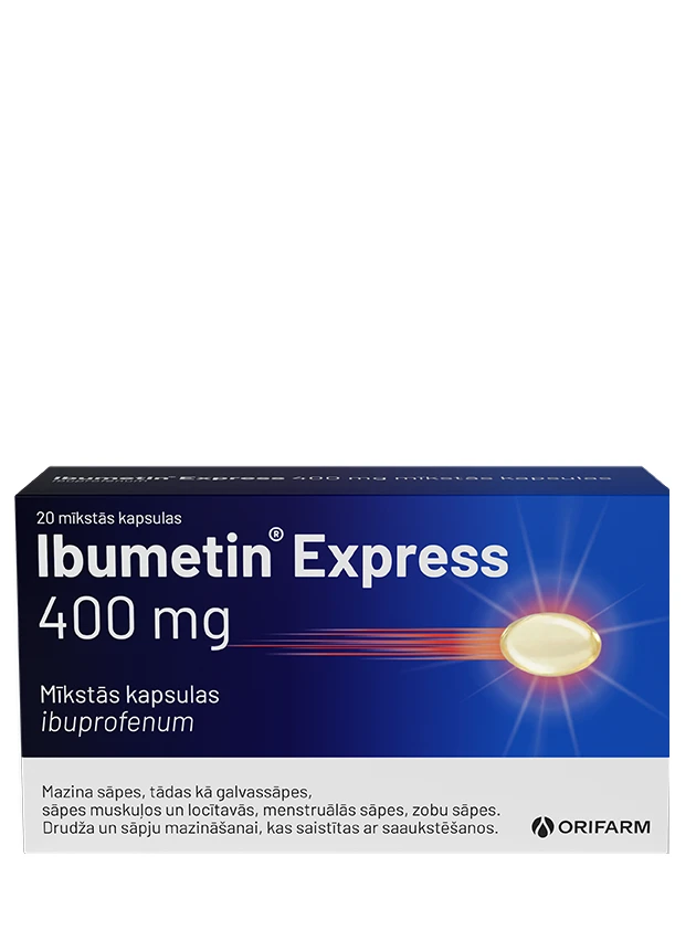 Ibumetin Express 400 mg mīkstās kapsulas - InternetAptieka.lv