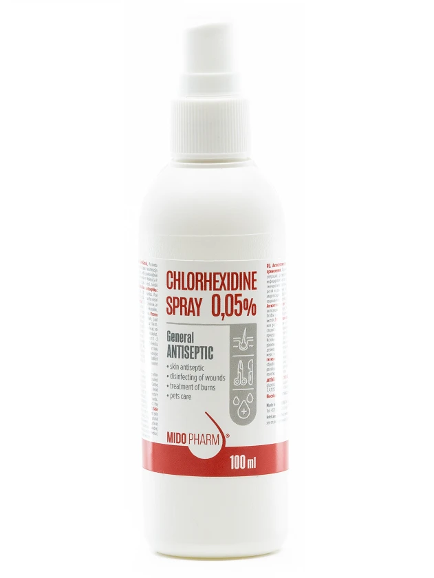 Chlorhexidine sprei 0.05%, 100 ml - InternetAptieka.lv