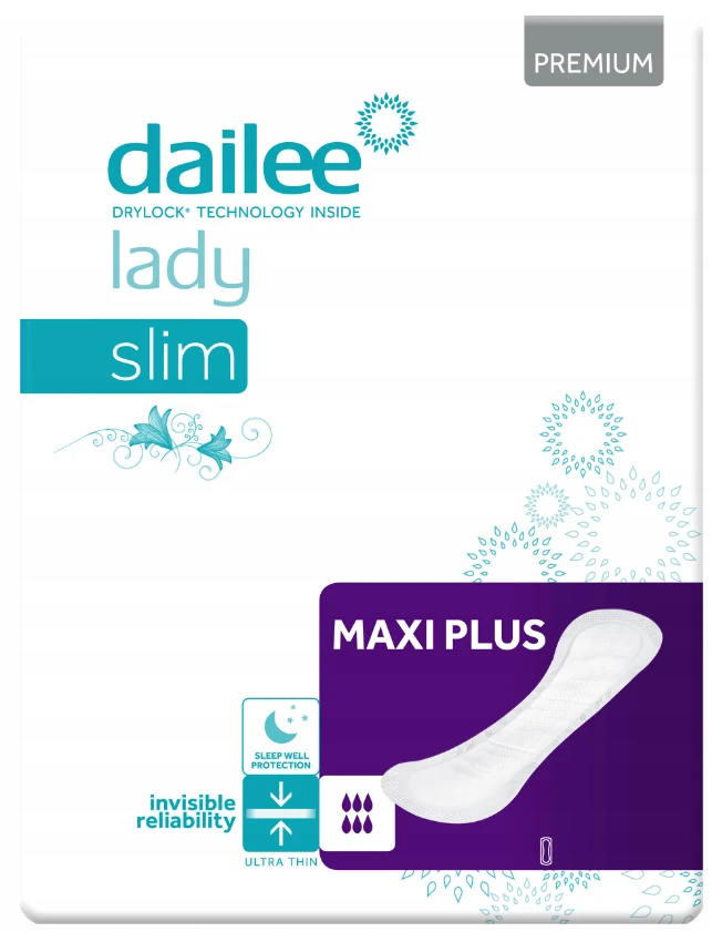 Dailee Lady Premium Slim Maxi Plus ieliktņi, 30 gb.