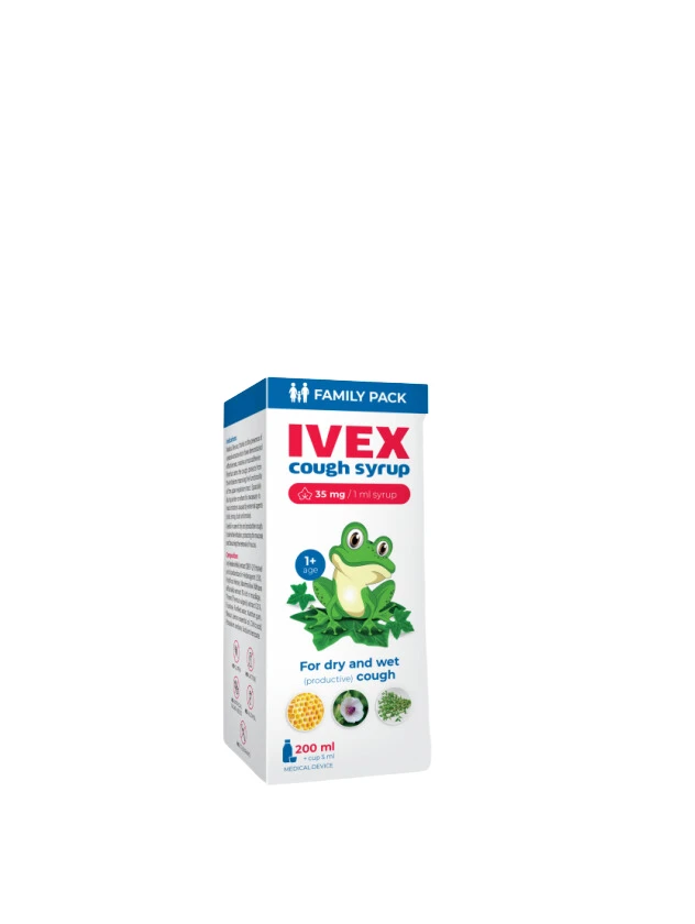 IVEX klepus sīrups Ģimenes paka no 1+ g.v., 200 ml