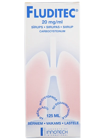 Fluditec sīrups 2%, 125 ml - InternetAptieka.lv