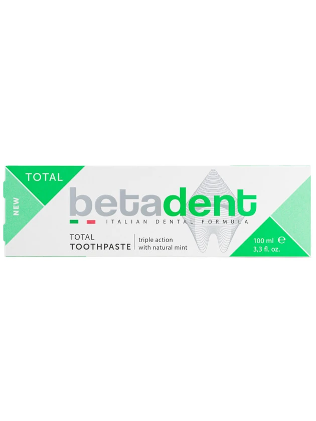 BETADENT TOTAL zobu pasta , 100 ml - InternetAptieka.lv