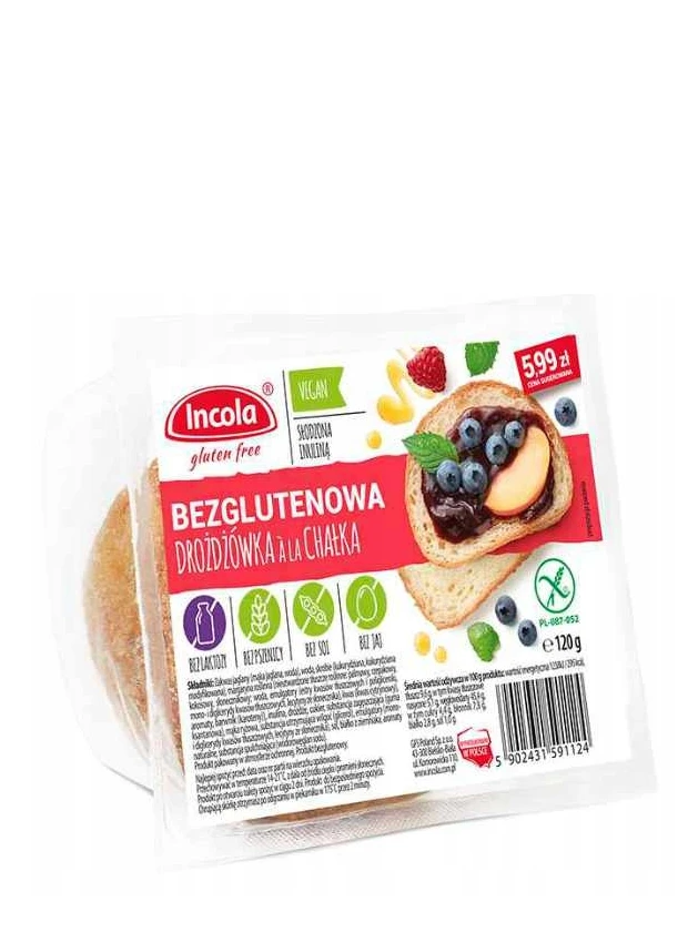Incola gluteenivaba brioche magus kukkel vegan, 120 g