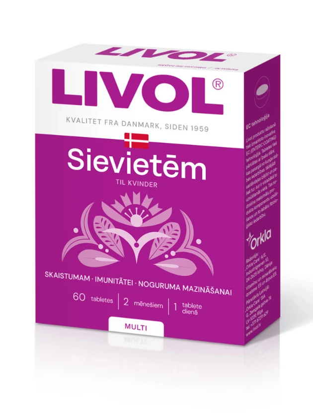 LIVOL MULTI Multivitamīni sievietēm tabletes, 60 gb
