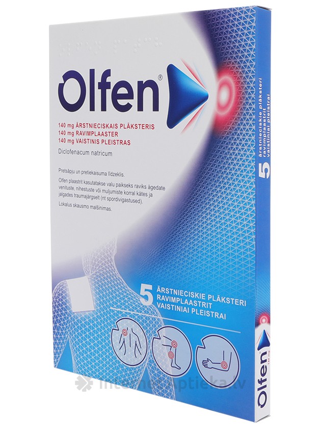 Olfen Patch plāksteris 140mg, 5 gab. - InternetAptieka.lv
