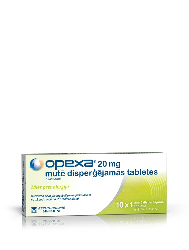 Opexa 20 mg mutē disperģējamās tabletes - InternetAptieka.lv