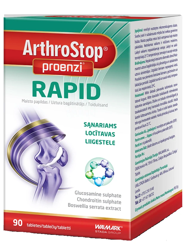 Walmark Proenzi ArthroStop Rapid, 90 tabletes