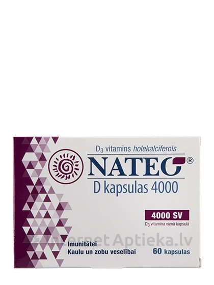 Nateo D витамин D 4000 IU, 60 капсул