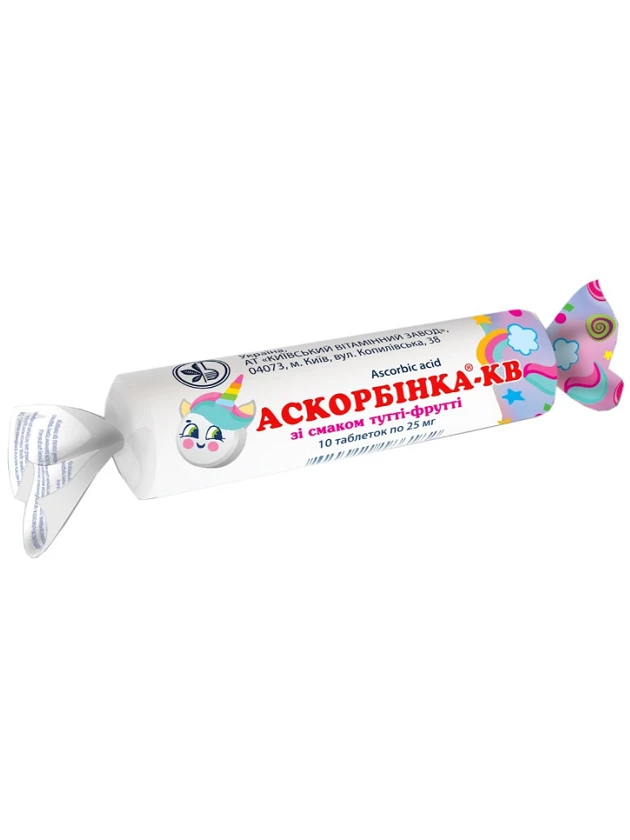 Ac Ascorbinici + suhkur (Tutti frutti) 25 mg, 10 tabletti ...