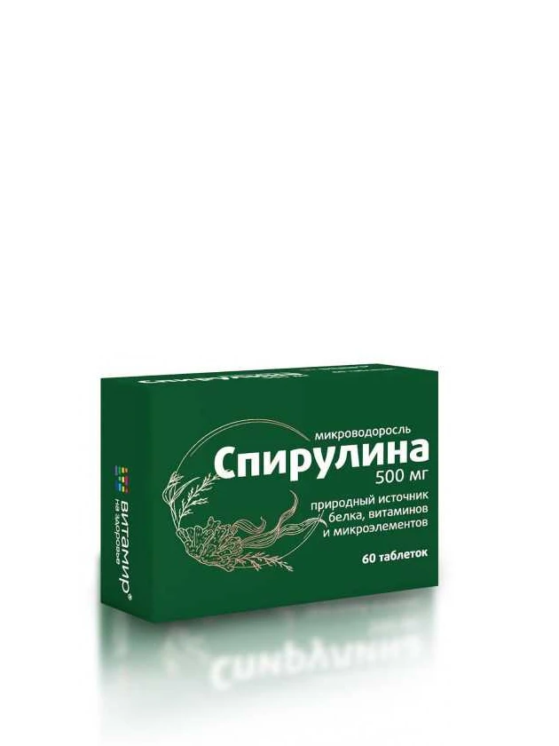 Spirulina 500 mg, 60 tabletes - InternetAptieka.lv