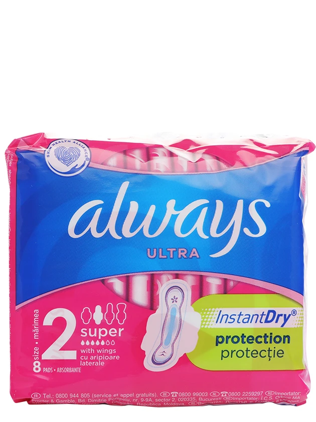 Always Ultra Super Plus ieliktnīši, 8 gb - InternetAptieka.lv