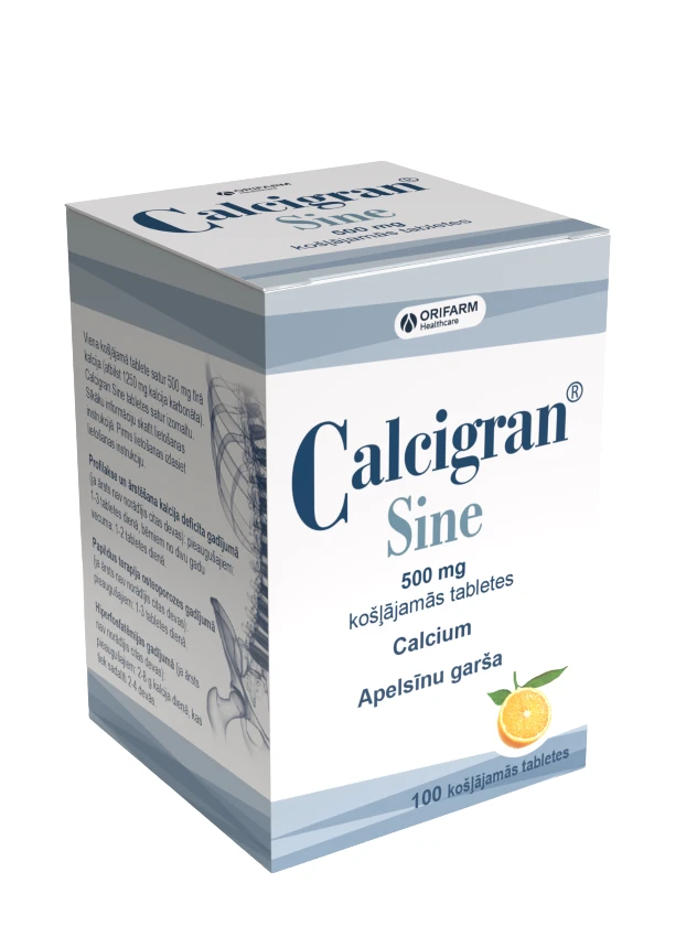 Calcigran Sine 500 mg, 100 tabletes - InternetAptieka.lv