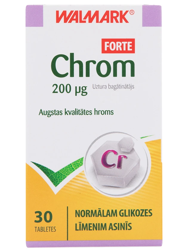 Walmark Chrom Forte 200mkg, 30 tabletes - InternetAptieka.lv