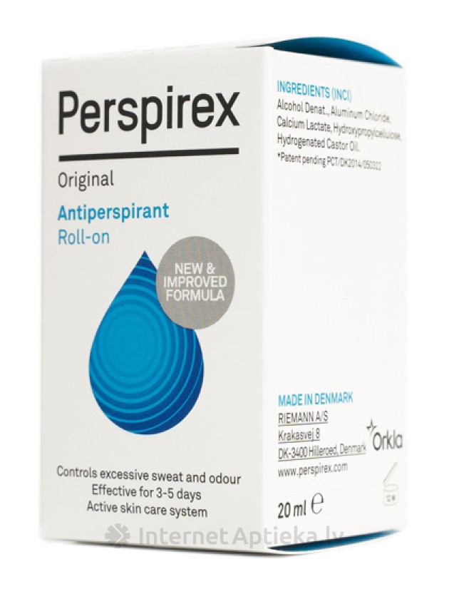 Perspirex Roll-On Original antiperspirants, 20 ml