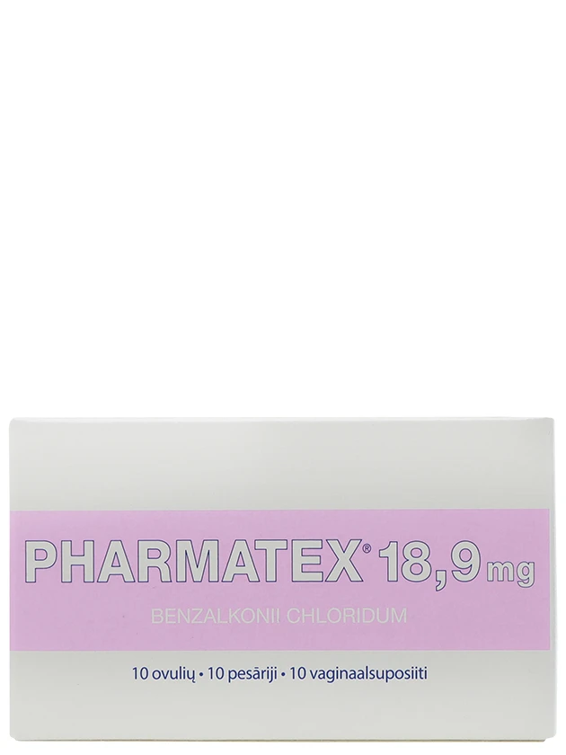 Pharmatex 18.9 mg, 10 pesāriji - InternetAptieka.lv