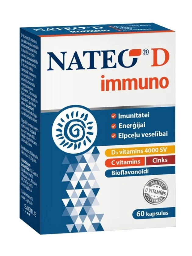 Nateo D Immuno, 60 kapsulas - InternetAptieka.lv
