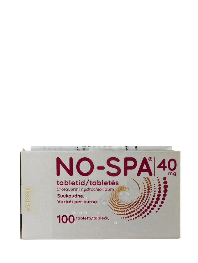 NO-SPA 40 mg tabletid, 100 tk. - InternetAptieka.lv