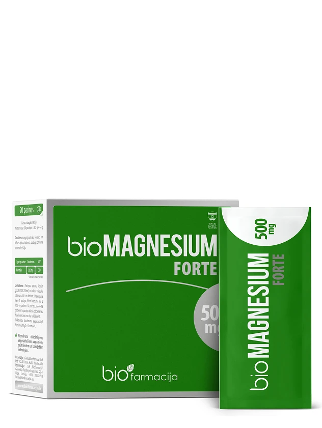 Bio Magnesium Forte 500mg, 20 paciņas - InternetAptieka.lv
