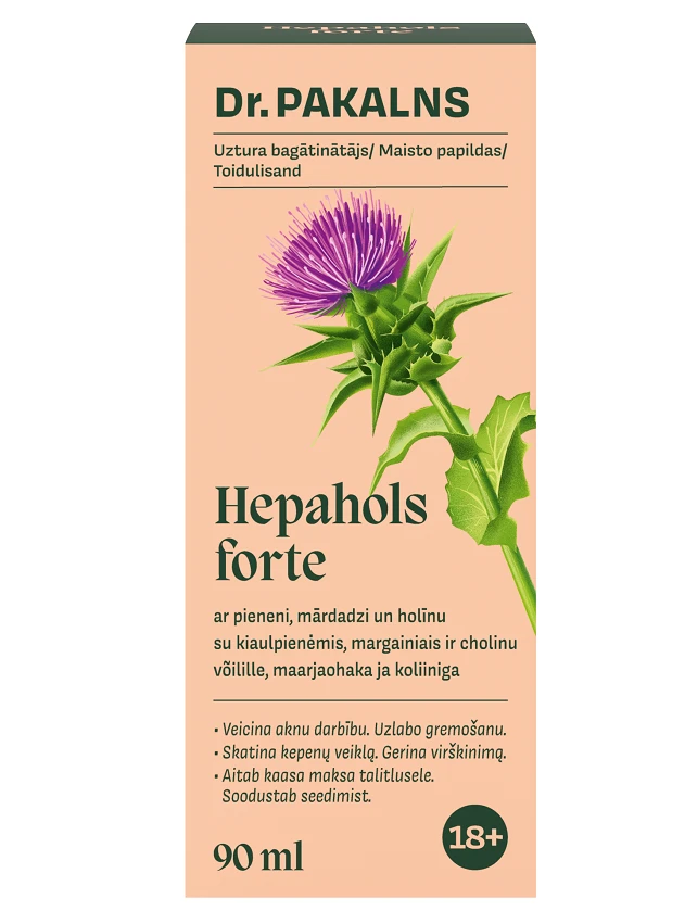 Dr.Pakalns HEPAHOLS FORTE ar pieneni, mārdadzi un holīnu