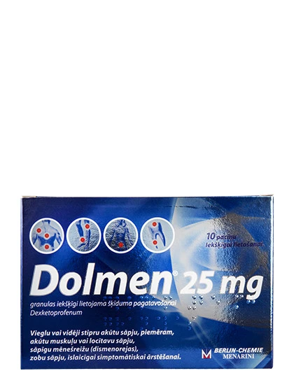 Dolmen granulas, 25 mg, 10 paciņas - InternetAptieka.lv