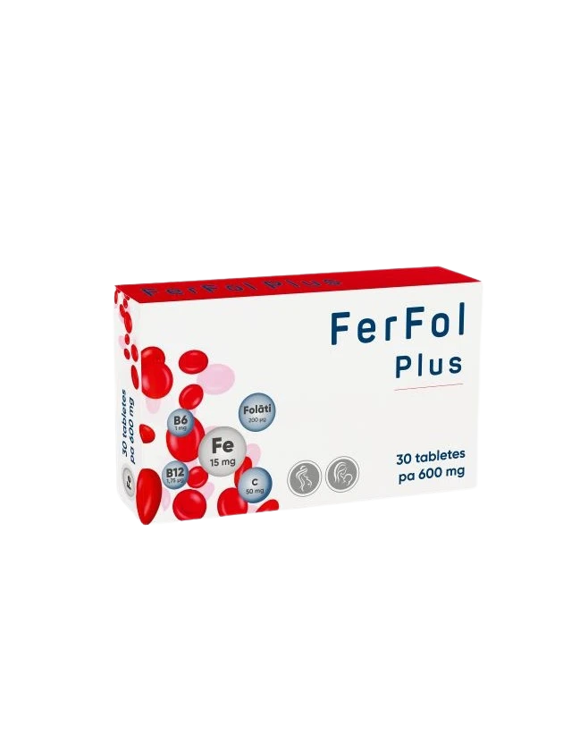 FerFol Plus 600 mg, 30 tabletes - InternetAptieka.lv