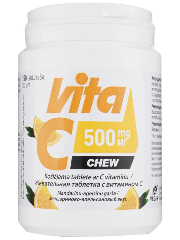 Vitabalans Vita C 500mg, 150 košļājamas tabletes