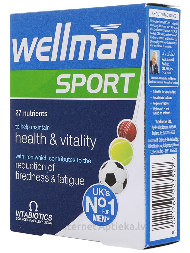 Vitabiotics Wellman Sport, 30 таблеток - InternetAptieka.lv
