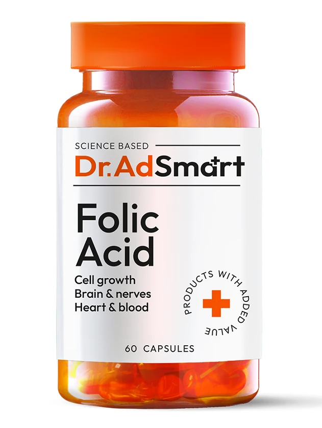 Dr. AD Smart Folic Acid kapsulas, 60 gb. - InternetAptieka.lv