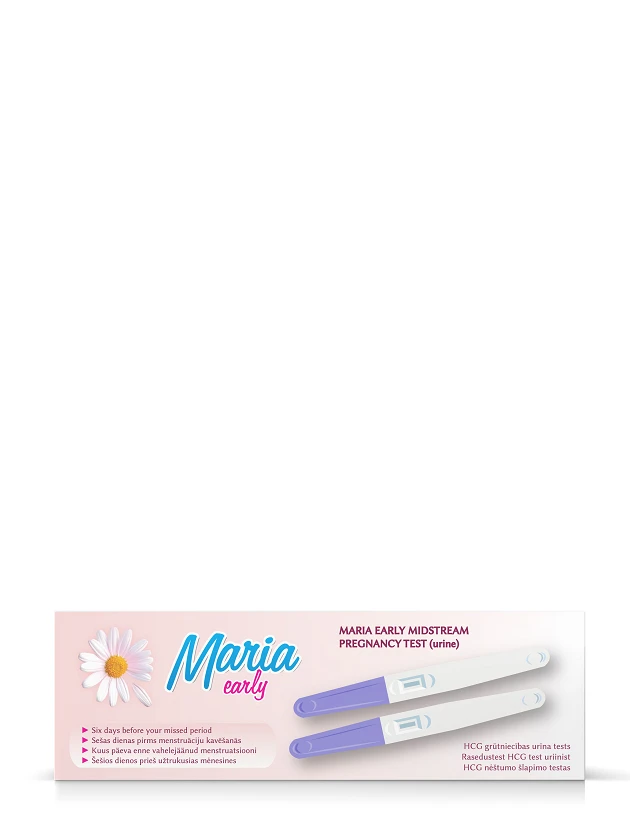 MARIA EARLY MIDSTREAM tests grūtniecības noteikšanai
