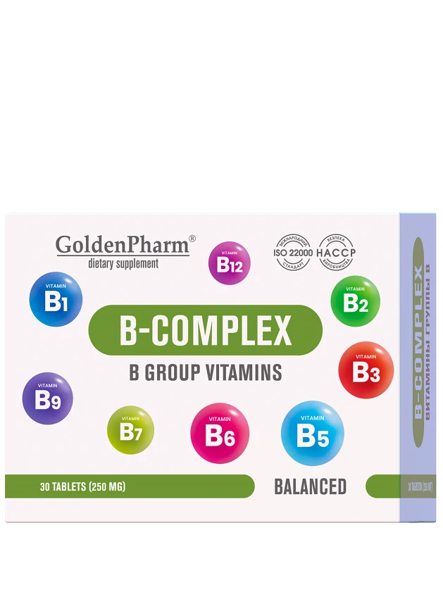 Golden Pharm B-Complex, 30 tabletes - InternetAptieka.lv
