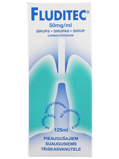 Fluditec sīrups 5%, 125 ml - InternetAptieka.lv