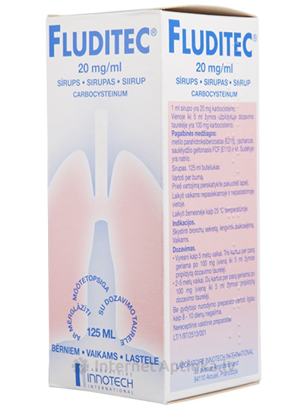 Fluditec sīrups 2%, 125 ml - InternetAptieka.lv