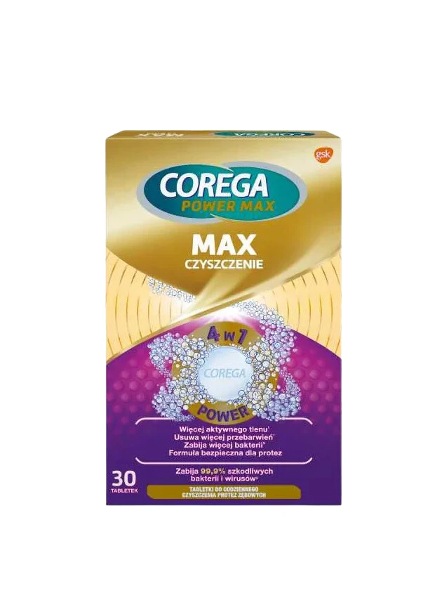 Corega Max Clean protēžu tīrīšanas tabletes, 30 gb.