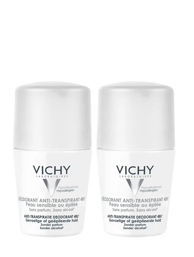 Vichy Anti-Perspirant Sensitive 48h deodorant, 2x50 ml - InternetAptieka.lv