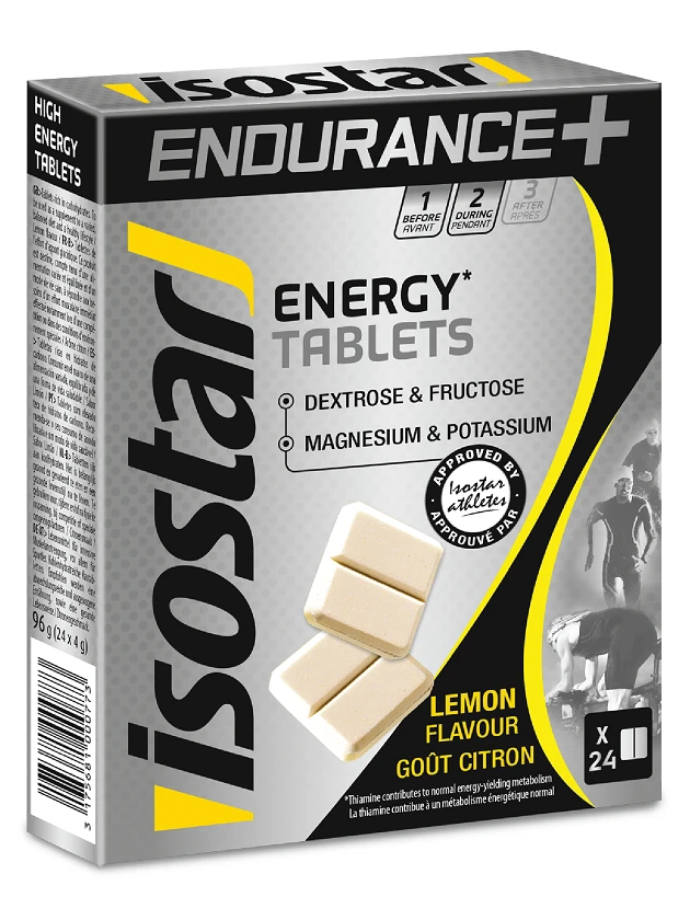 Isostar Tabletes Endurance+ Energy Tablets Lemon, 24 gb.