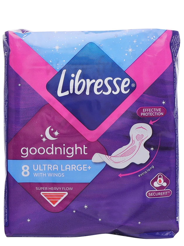 Libresse Goodnight Ultra Large nakts paketes, 8 gb.