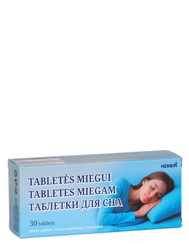 HERBIN Tabletes miegam ar melatonīnu 1mg, 30 tabletes