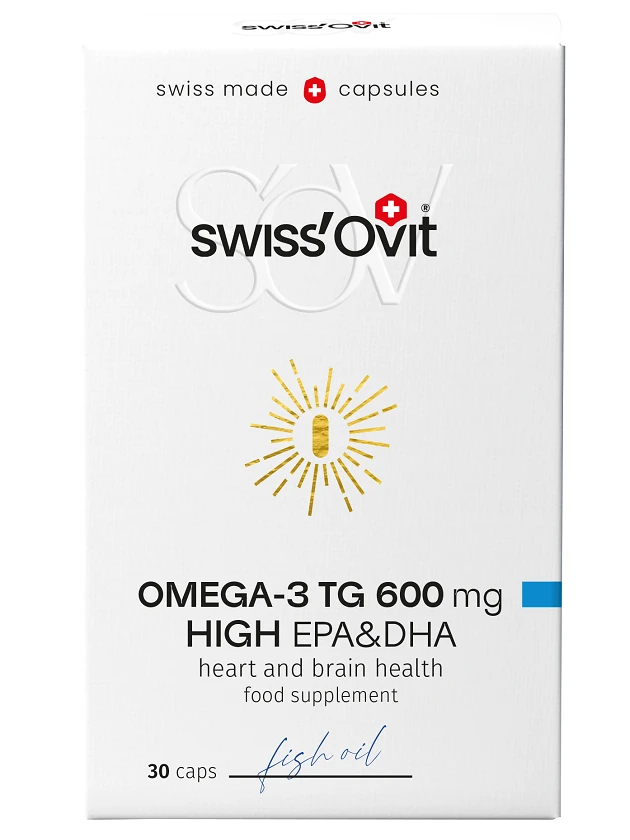 Swiss`Ovit OMEGA 3 TG 600 mg Fish Oil, 30 kapsulas