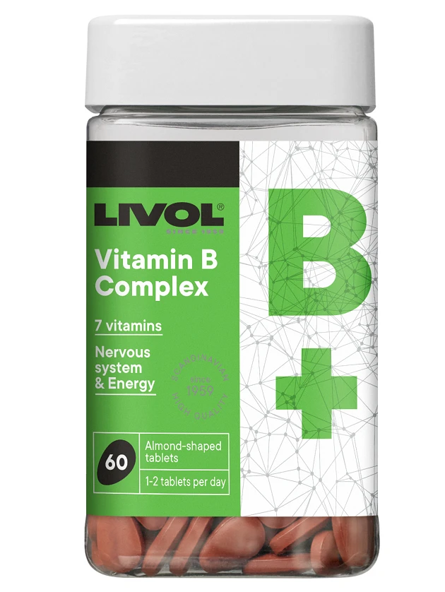 LIVOL Vitamin B Complex tabletes, 60 gb. - InternetAptieka.lv