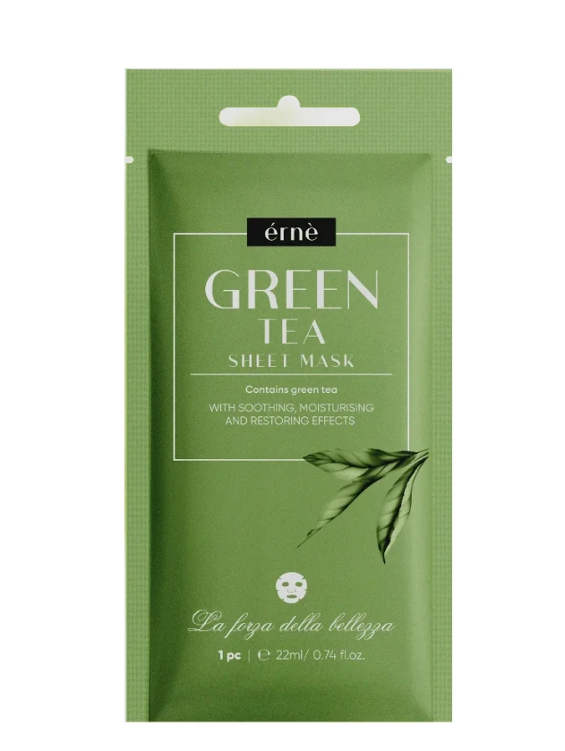 Erne nomierinoša auduma maska ar zaļās tējas ekstraktu, 22 ml